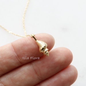 Dainty Conch Seashell Necklace, Gold Silver Beach Hawaii, Mermaid Sea ...