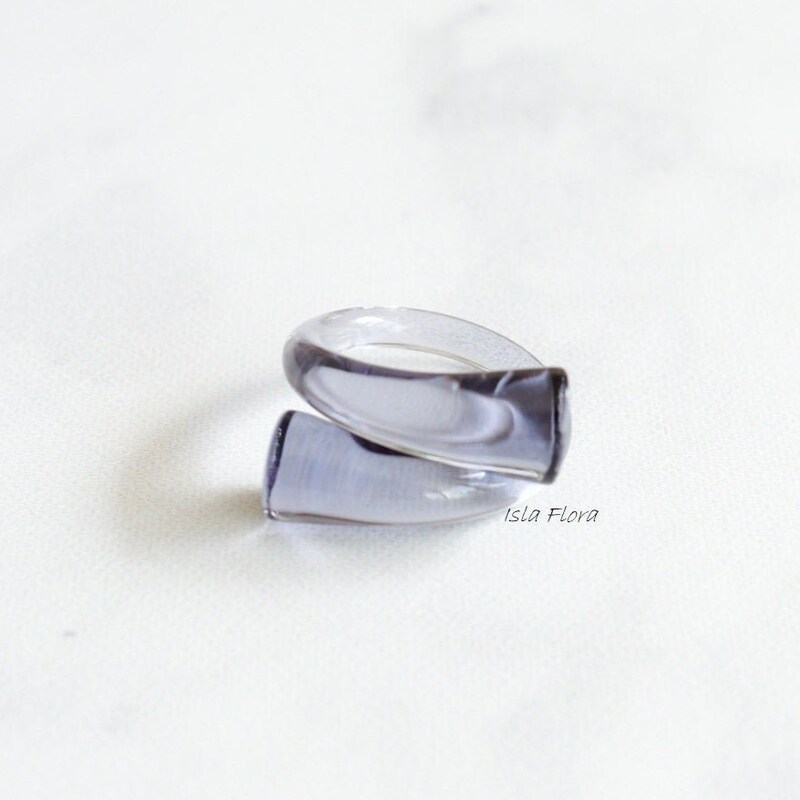 Clear Resin Ring - Etsy