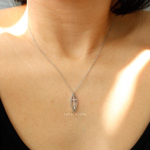 18k Gold Dipped Studded Cross Ichthys Necklace, Christian Symbol ...