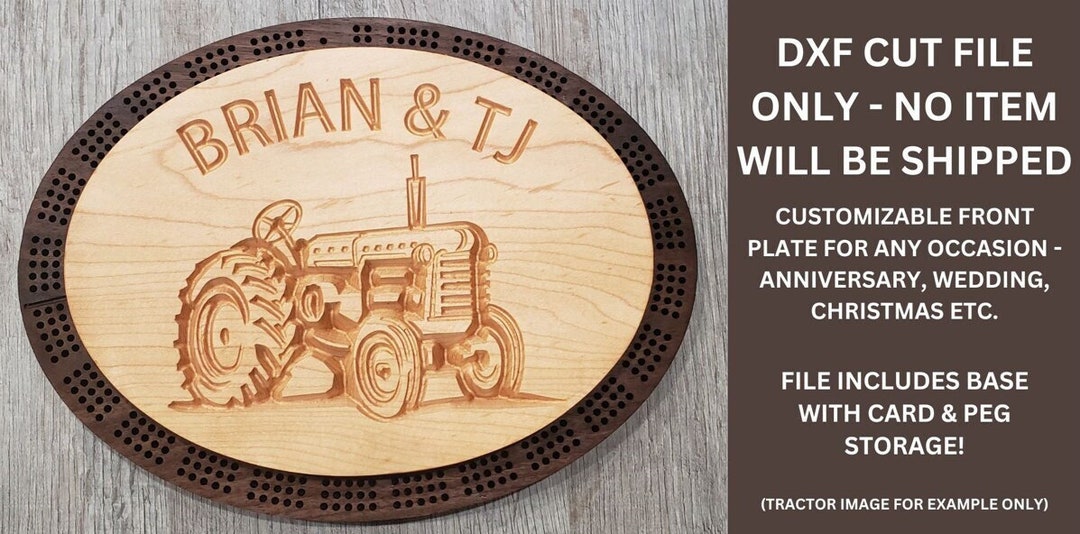 Two Piece Cribbage Board, Oval Crib Board, With Storage, Dxf File, Cut ...