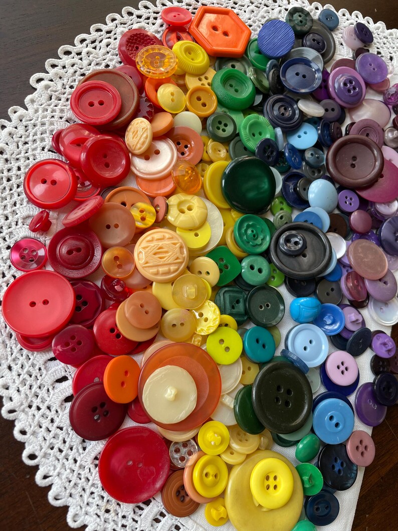 Rainbow Colors Crafting Buttons - Etsy