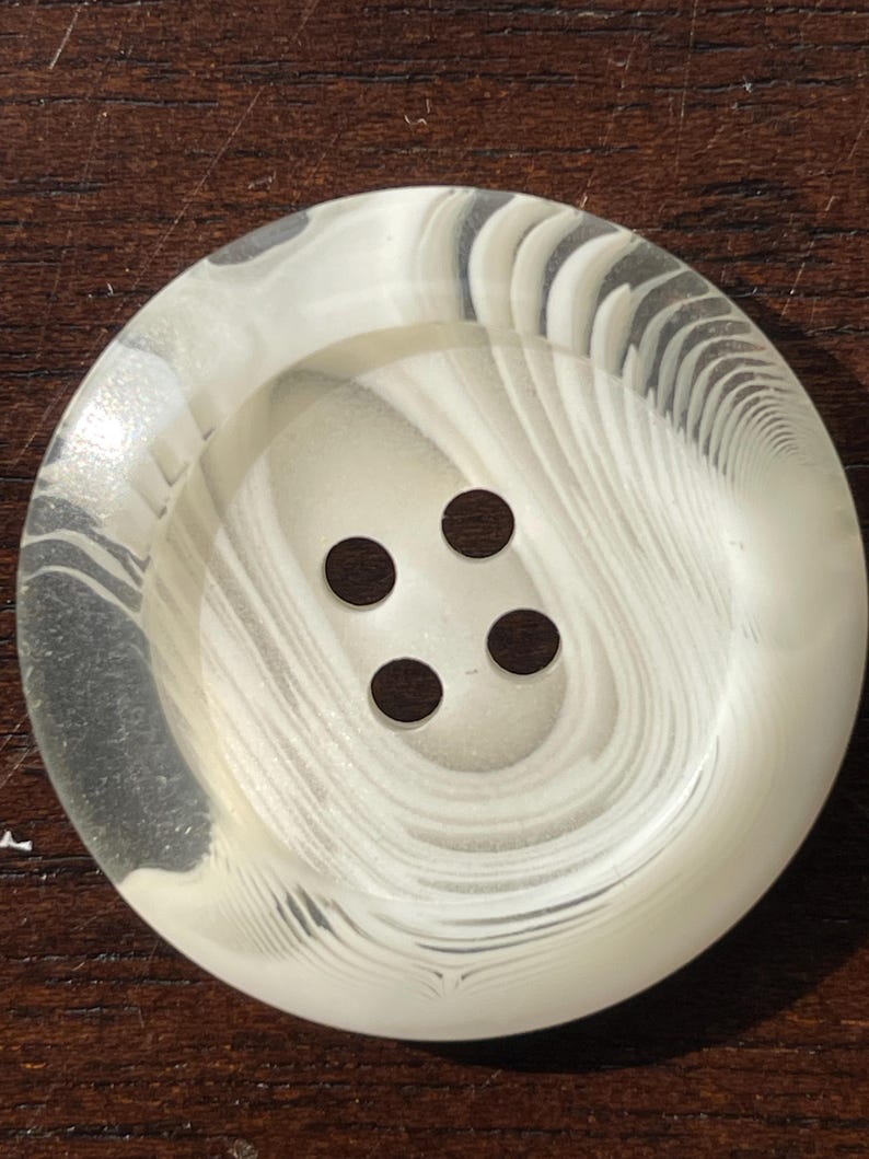 Set of 12 Vintage Buttons, Plastic Swirl, Transparent - Etsy