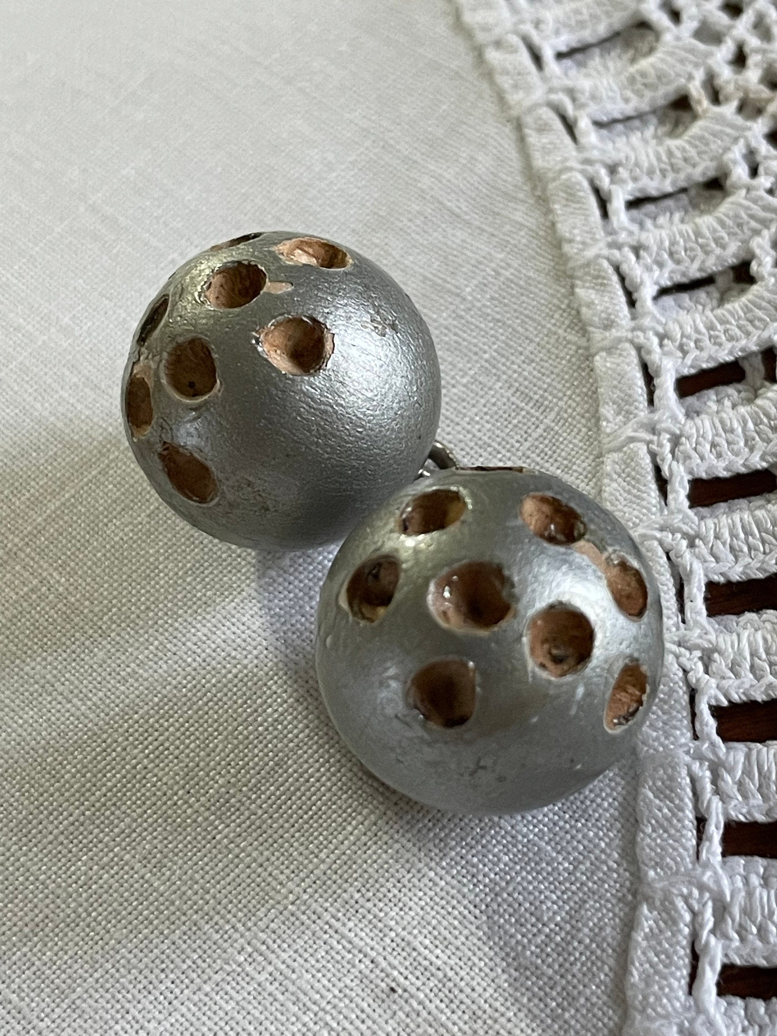 Vintage Wood Ball Buttons, Drilled for Pastes - Etsy