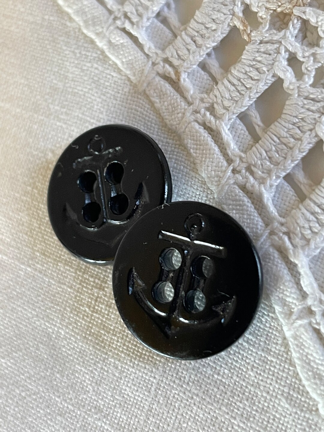 Small Vintage Peacoat Buttons - Etsy