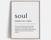 Soul Definition Poster Printable Wall Art INSTANT DOWNLOAD - Etsy