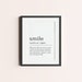 Smile Definition Printable Wall Poster Instant Download A4 - Etsy