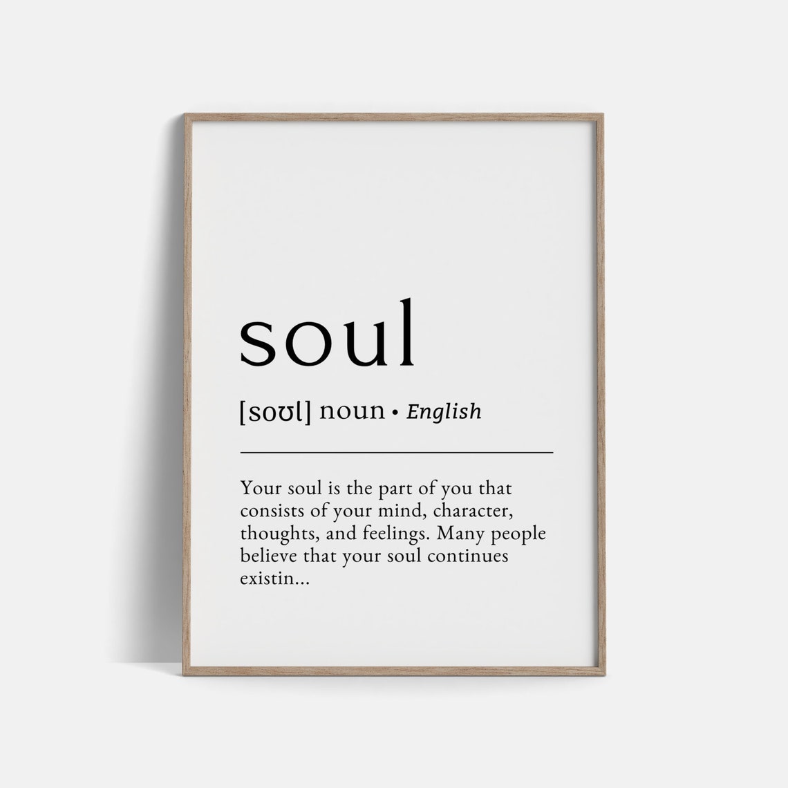 Soul Definition Poster Printable Wall Art INSTANT DOWNLOAD - Etsy