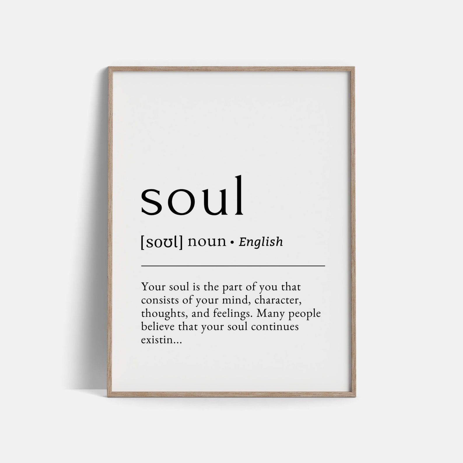 Soul Definition Poster Printable Wall Art INSTANT DOWNLOAD - Etsy