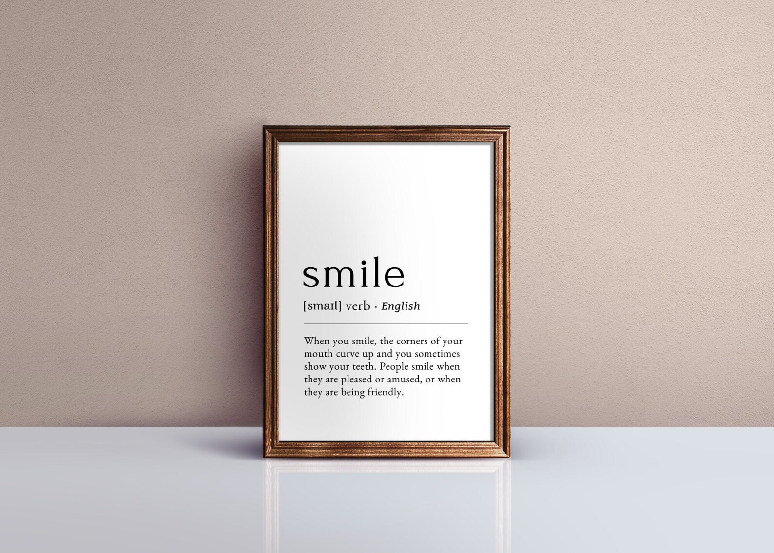Smile Definition Printable Wall Poster Instant Download A4 - Etsy