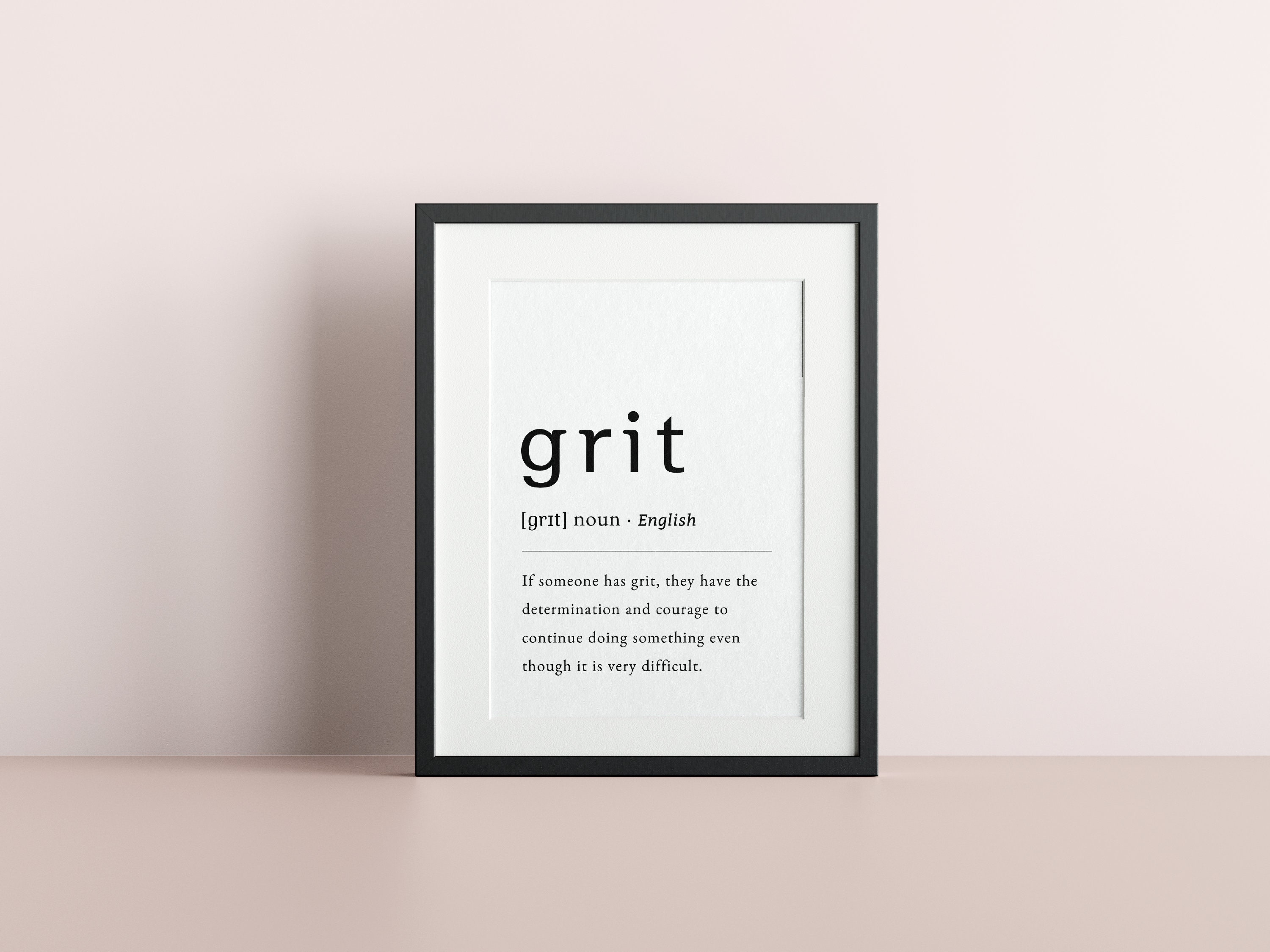 Grit Definition Poster Printable Wall Poster Instant Download - Etsy