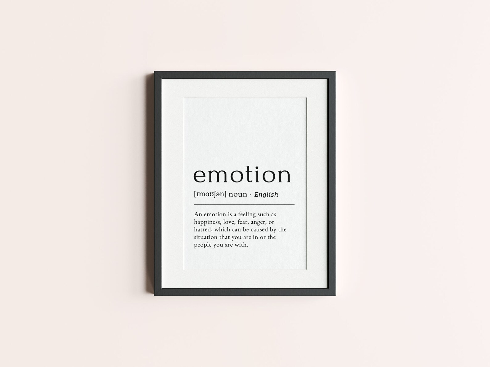 Emotion Definition Poster Printable Wall Art Instant Download A4 - Etsy