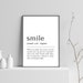 Smile Definition Printable Wall Poster Instant Download A4 - Etsy