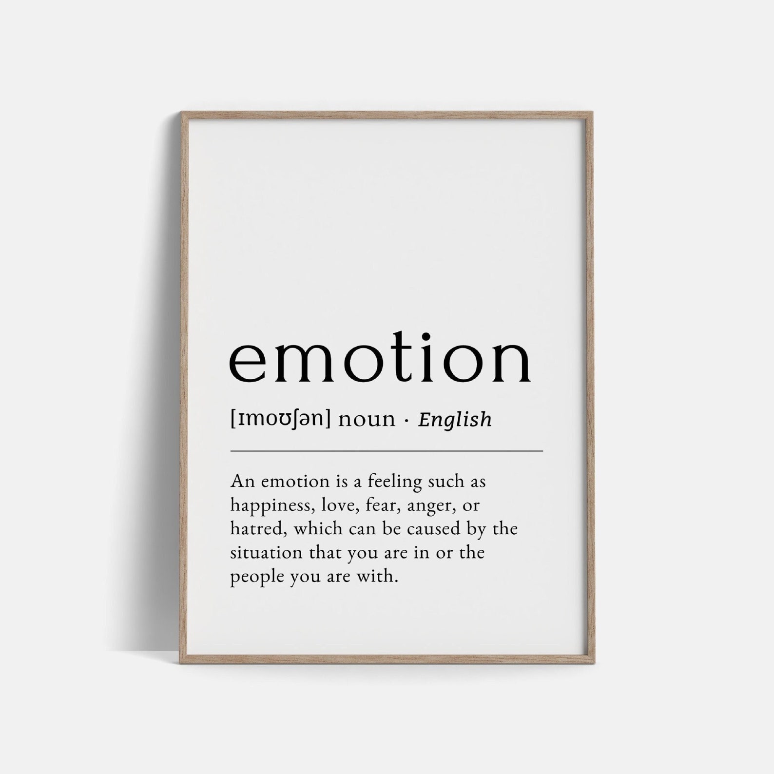 Emotion Definition Poster Printable Wall Art Instant Download A4 - Etsy