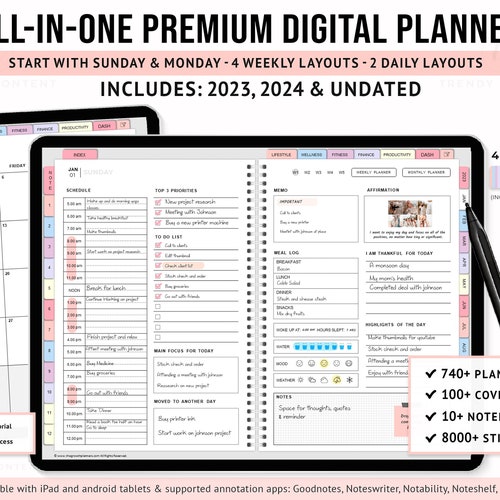 Digital Planner Goodnotes Planner Ipad Planner Notability - Etsy