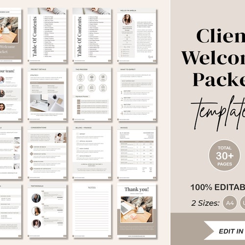 Client Welcome Packet Template new Client Service Guide - Etsy