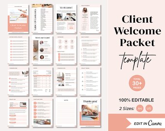 Client Welcome Packet Template New Client Service Guide - Etsy