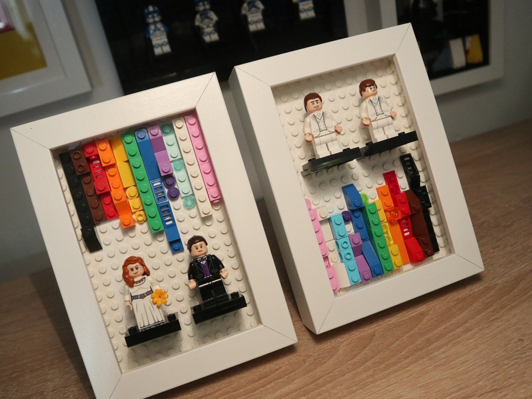 Pride Flag LEGO Frame With Custom Minifigures - Etsy