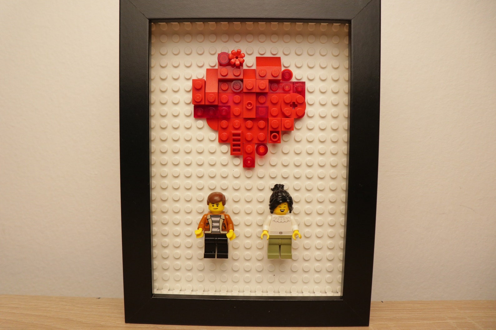 LEGO Love Theme Frame With Personalized Minifigures - Etsy