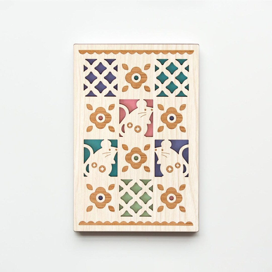 Mouse and Plum Blossoms Goshuincho Stamp Book : Laser Cut Wood Album - Etsy