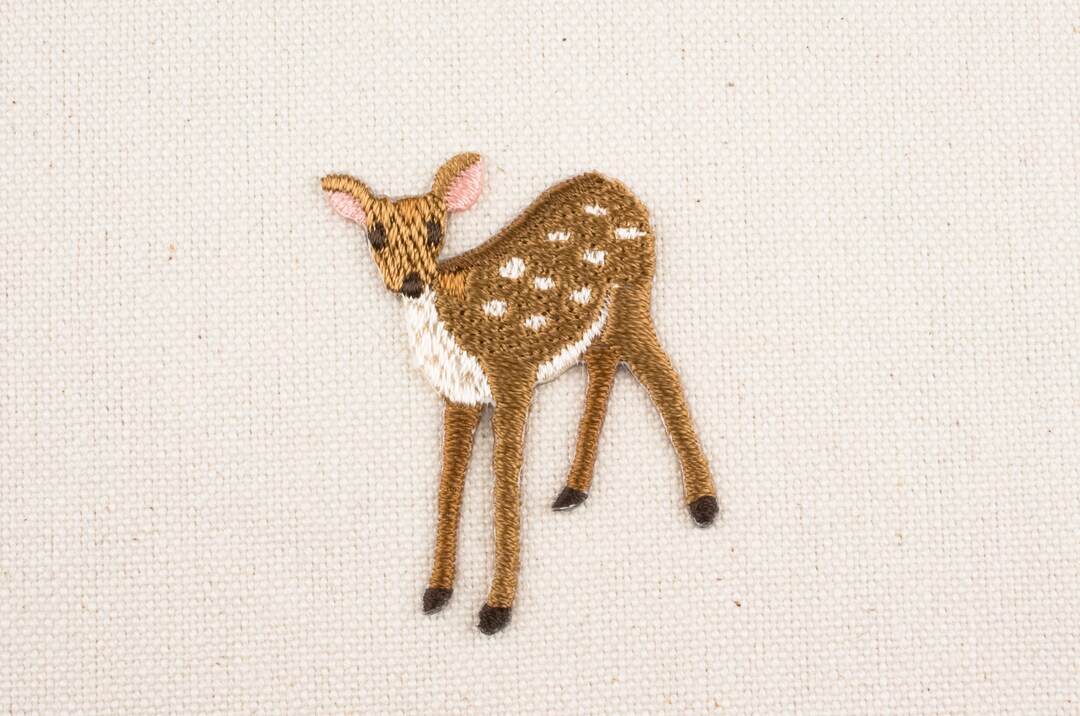 Bambi Deer Fawn Iron-on Patch: Embroidered Applique Badge - Etsy