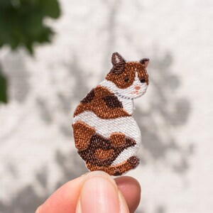 Tricolor Calico Cat Iron on Patch Embroidery Decorative Applique ...