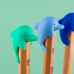 Fruits & Dolphin Small Topper Pencils Eraser "set 3" Rubber Iwako Japan ...