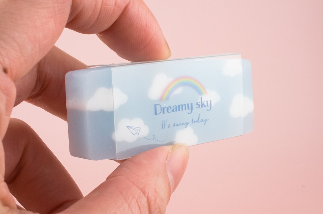 Cloud Sky Pattern Semi-transparent Eraser "color Options" Stationery ...