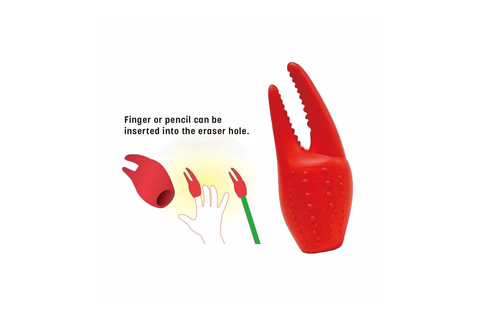Crab Claw Topper Pencils Eraser Stationery Rubber Japan Crab's Nipper ...
