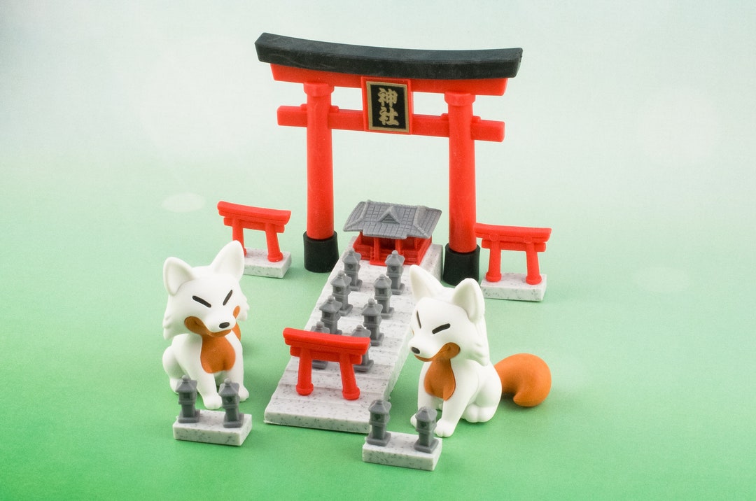 Shinto Shrine With Fox Eraser Rubber Iwako Japan Stationery Blister ...