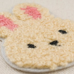 Fluffy Rabbit Iron on Embroidery Decorative Patch Applique DIY ...