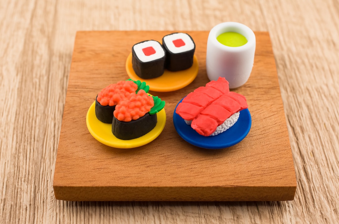 Traditional Japanese Food Sushi Eraser Rubber Stationery Iwako Japan ...