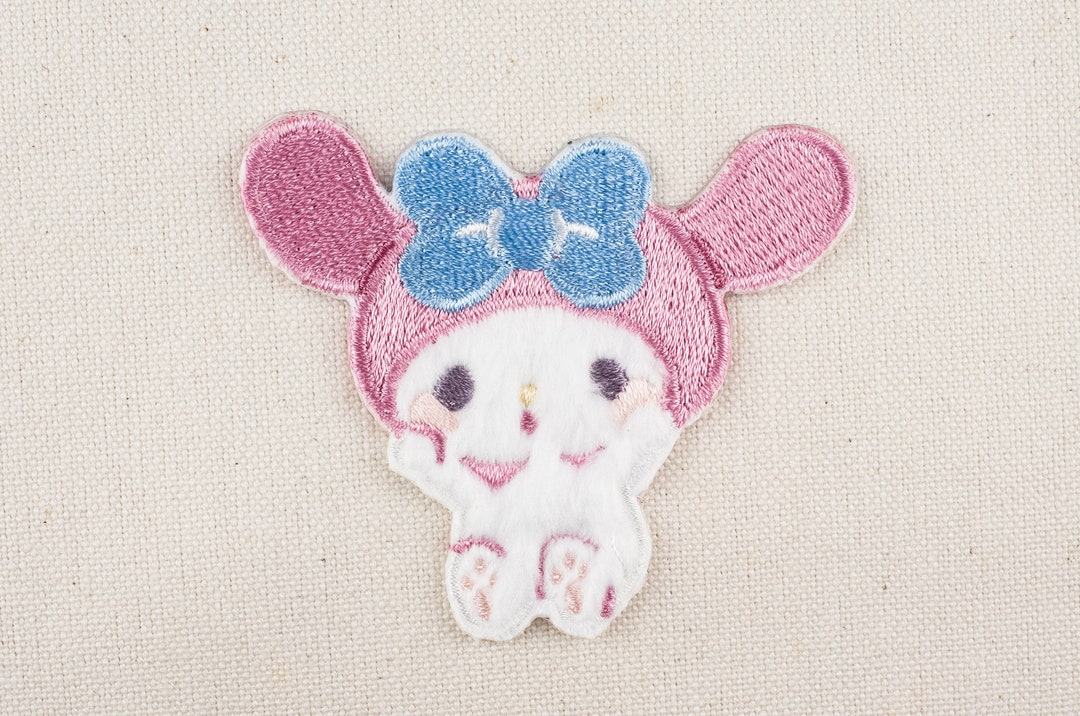 Downy My Melody Character Iron on Patch 4 Embroidery Decorative ...