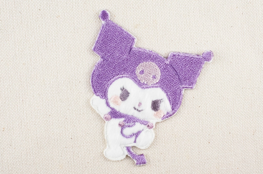 Downy KUROMI My Melody Character Iron on Patch 4 Embroidery Decorative ...