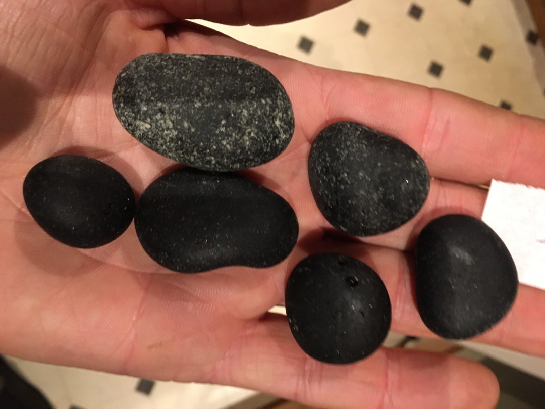 6 Large Pirate Glass /black Glass/ Secret Glass of Various Sizes Found ...