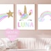 Unicorn Printable Art Set Unicorn Art Prints Nursery Decor - Etsy