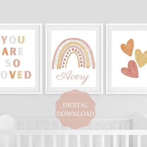 Set of 3 Rainbow Prints Rainbow Nursery Art Rainbow Wall Art, You Are ...