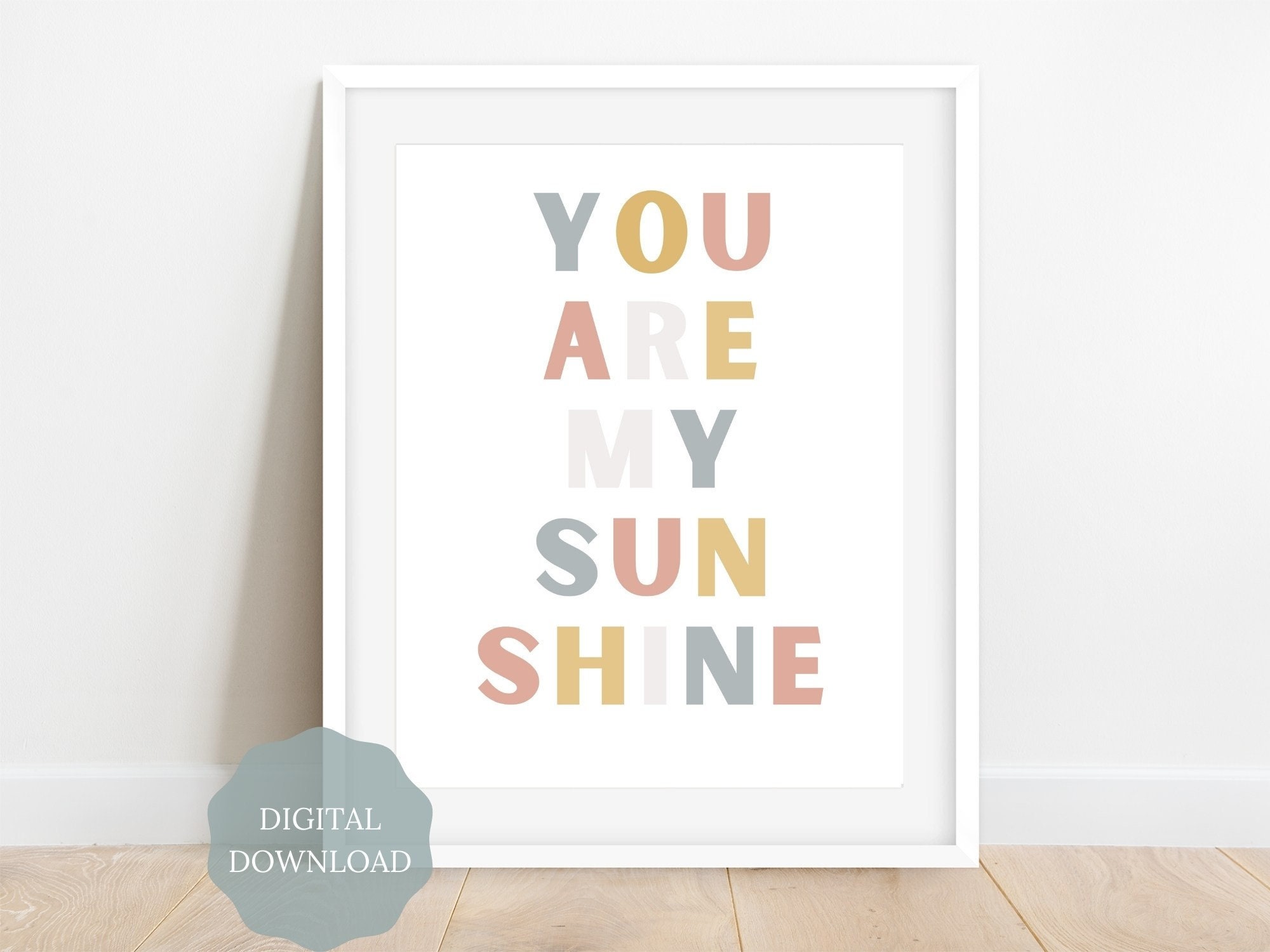 You Are My Sunshine Rainbow Nursery Art Rainbow Wall Art Cute Sunshine ...
