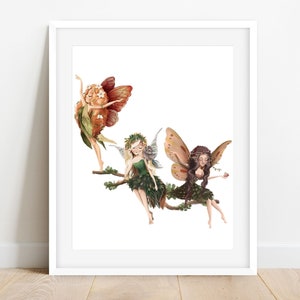 Fairy Nursery Decor Fairy Wall Art Pink Girls Room Decor Fairy Poster ...