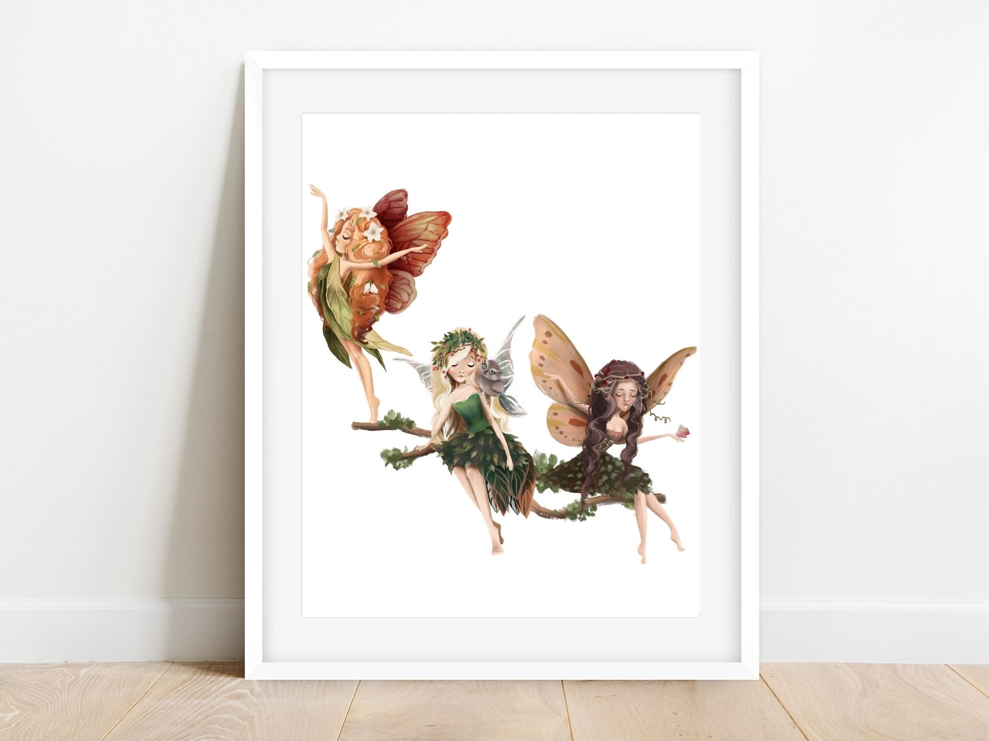 Fairy Nursery Decor Fairy Wall Art Pink Girls Room Decor Fairy Poster ...