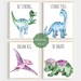 Toddler Wall Art,dinosaurs Print, Set of 4, Educational Prints, Boys ...