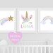 Unicorn Printable Art Set Unicorn Art Prints Nursery Decor - Etsy
