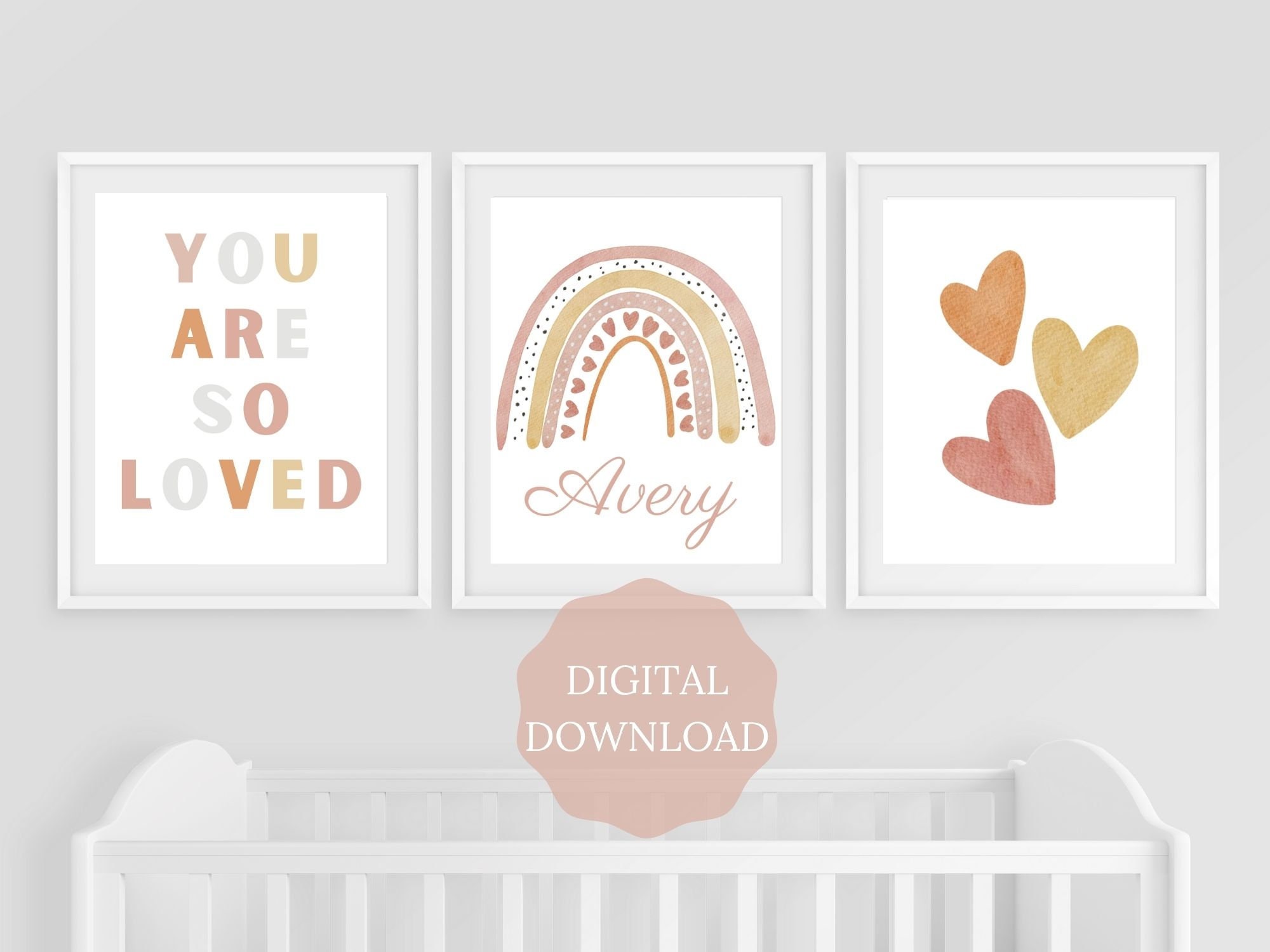 Set of 3 Rainbow Prints Rainbow Nursery Art Rainbow Wall Art, You Are ...