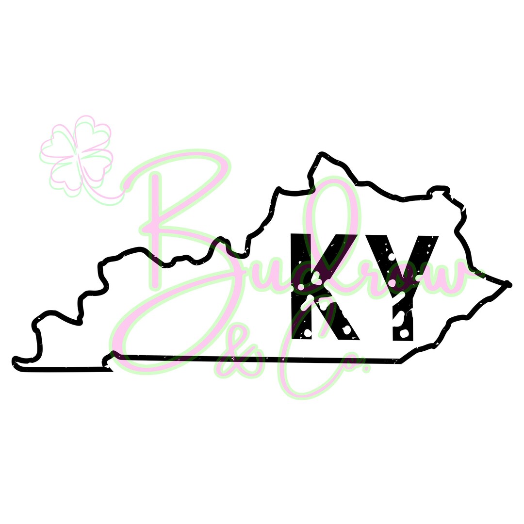 Distressed Kentucky KY State Outline PNG Design - Etsy