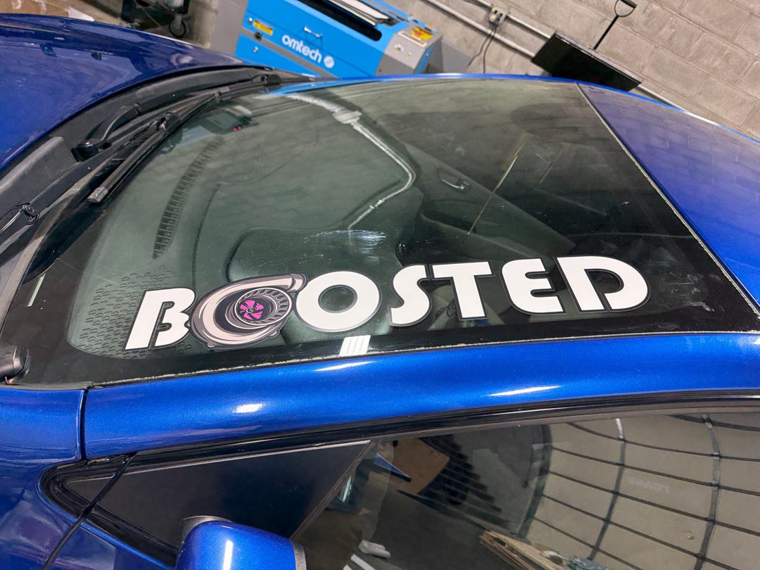 Boosted Custom Windshield Graphix - Racecar Sticker - Perfect for ...