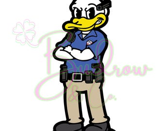 Cute Duck Policeman Police Officer Themed Clipart - Digital Download ...
