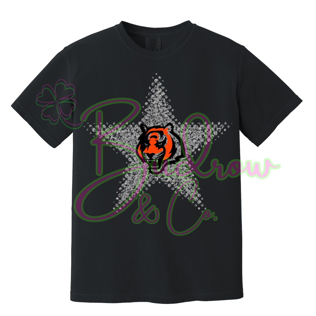 Preppy Bengals Star PNG - Etsy