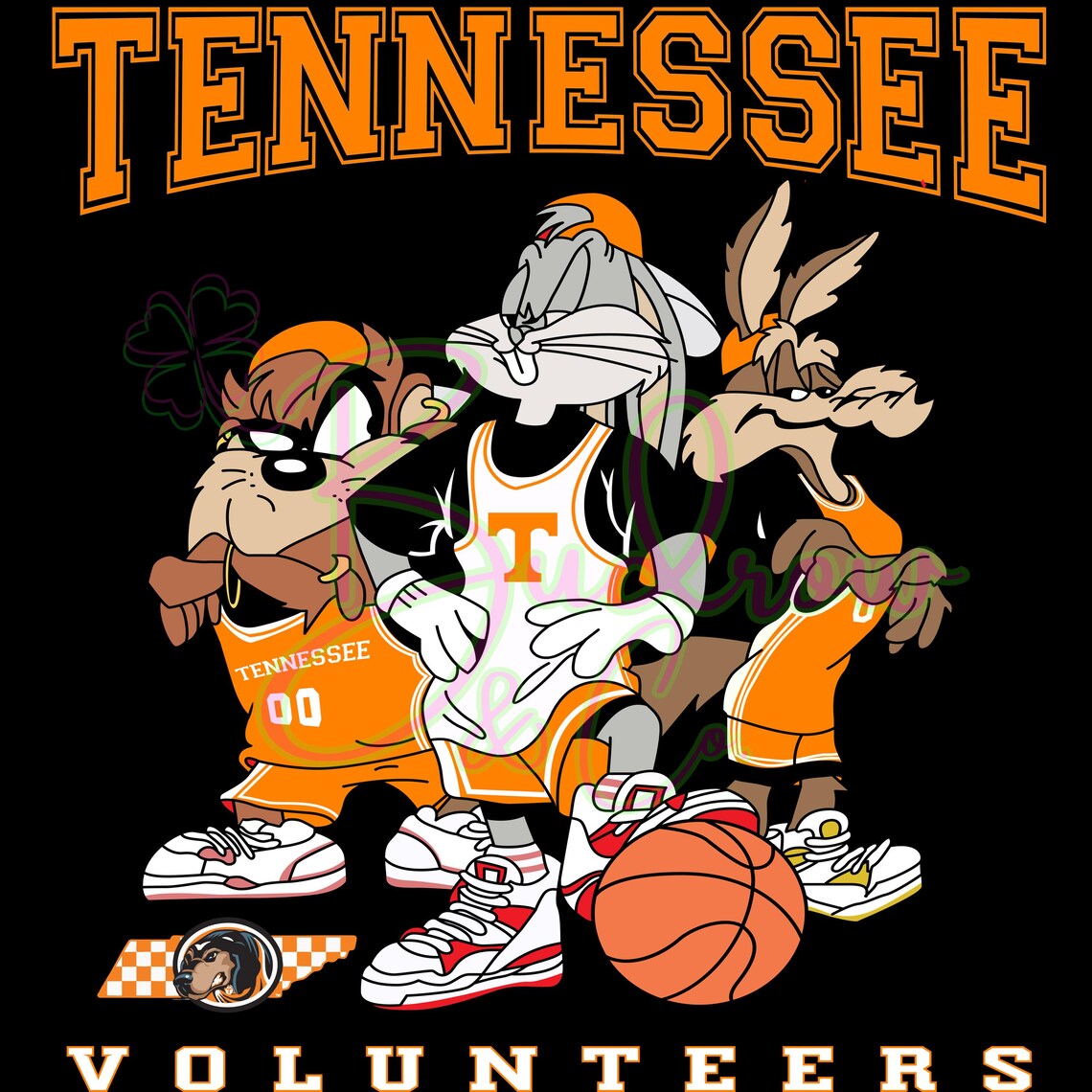 Tennessee Vols Basketball Cartoon Design PNG 300DPI - Etsy