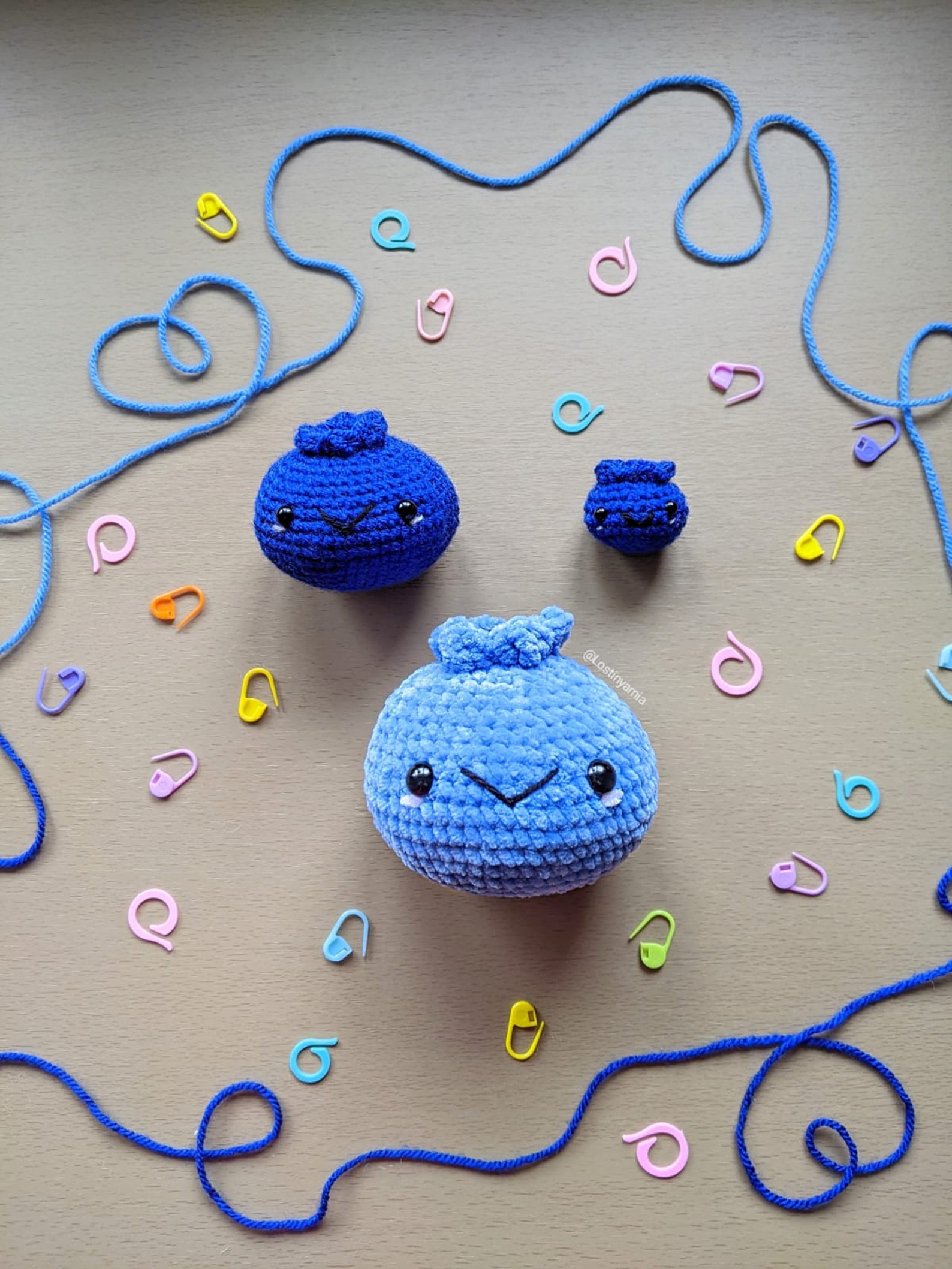 Amigurumi Pattern Two Sizes Cute Crochet Blueberry Fruit - Etsy