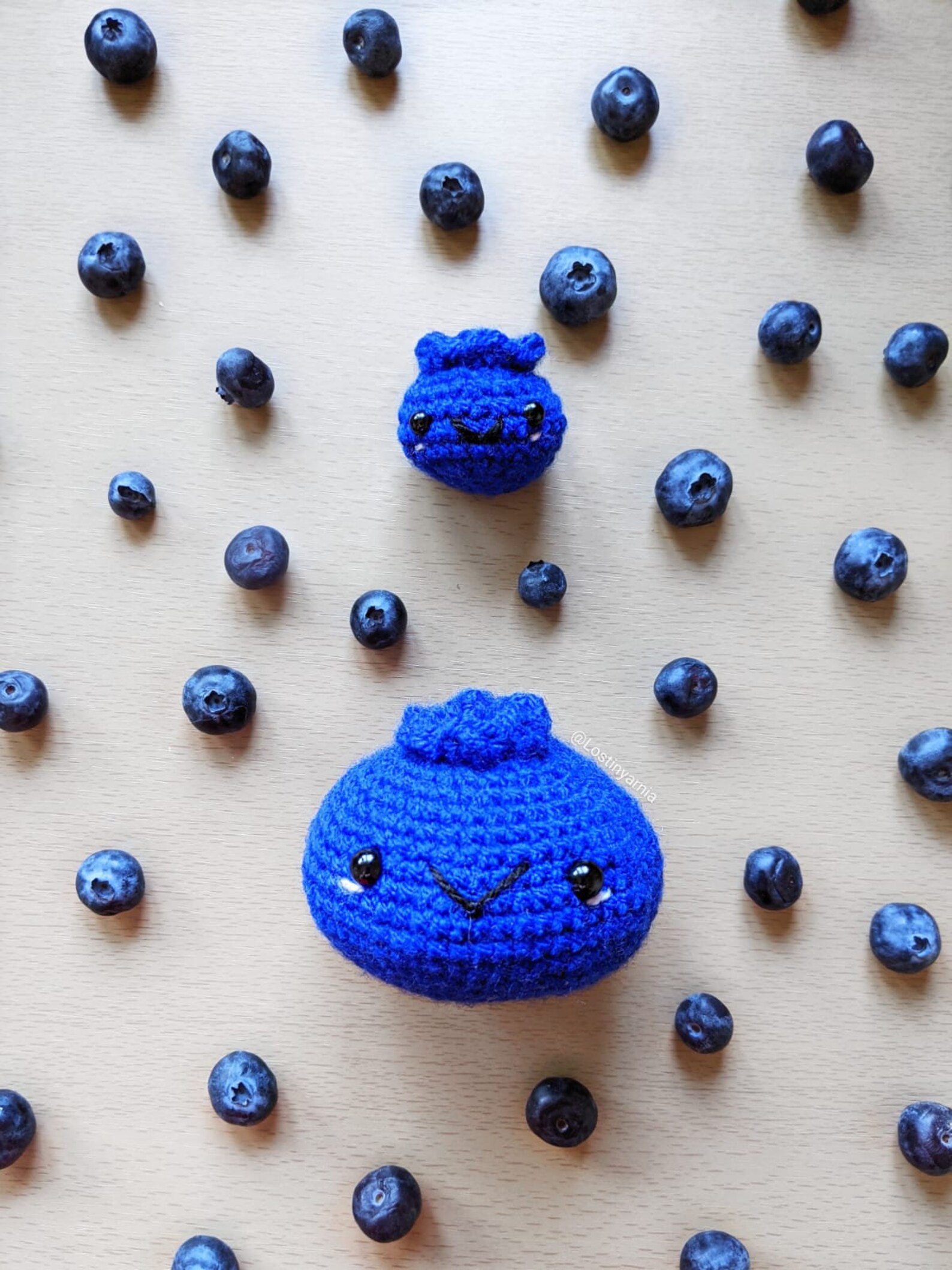 Amigurumi Pattern Two Sizes Cute Crochet Blueberry Fruit - Etsy