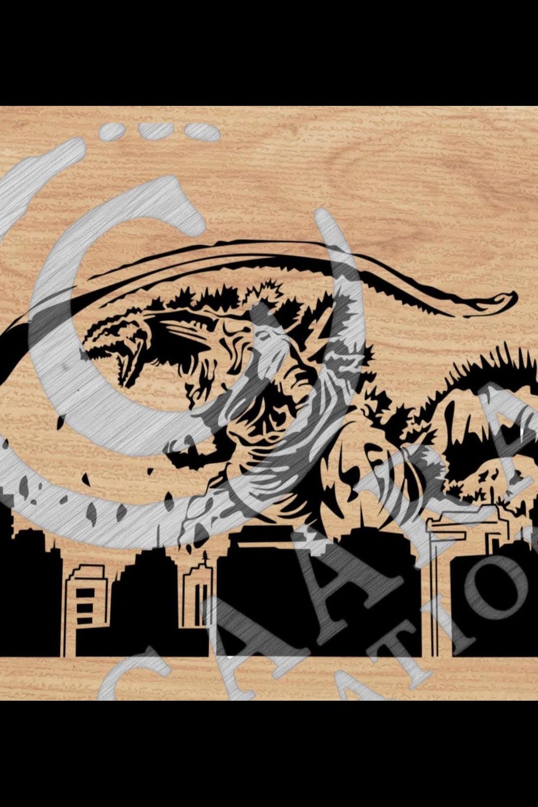 Shin Godzilla Scroll Saw Pattern PDF | Kaiju Stencil Design for ...
